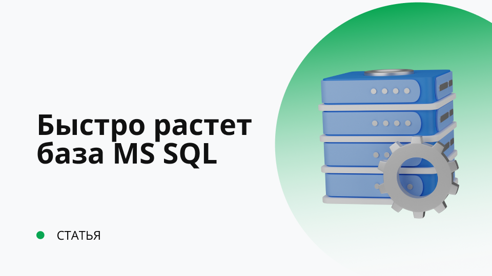Быстро растет база MS SQL